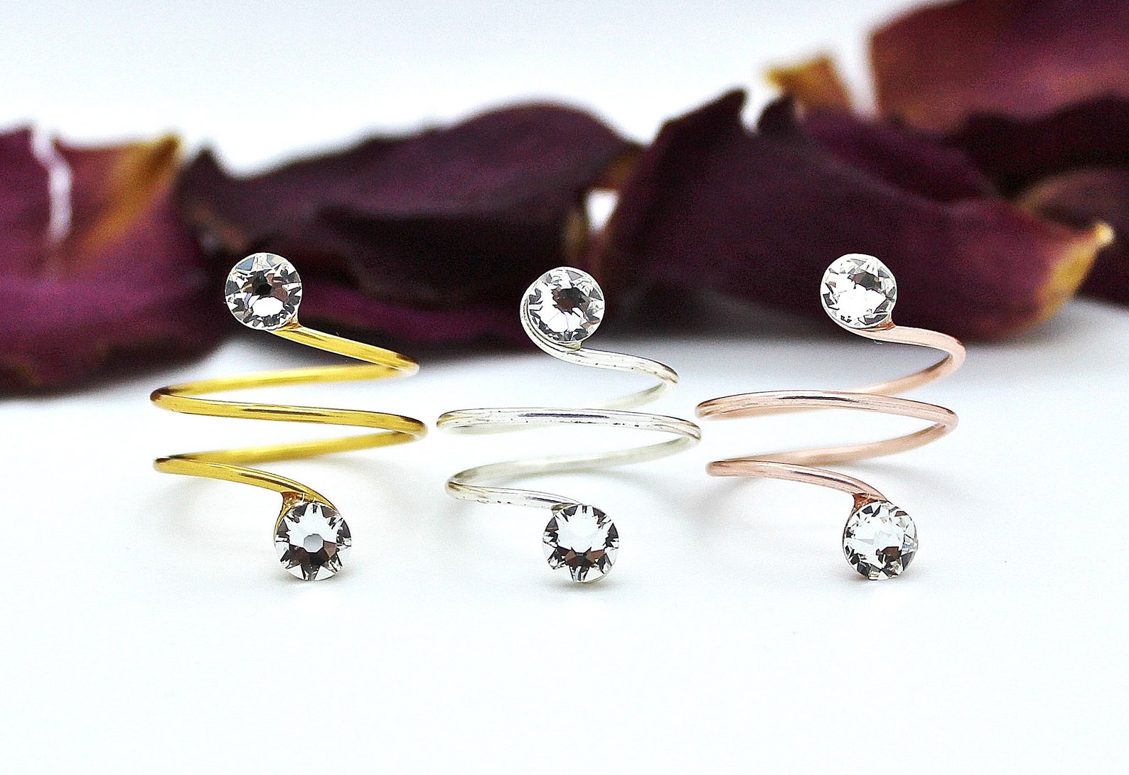 Adjustable Toe Ring Made With Genuine Clear Swarovski Crystal Elements ...