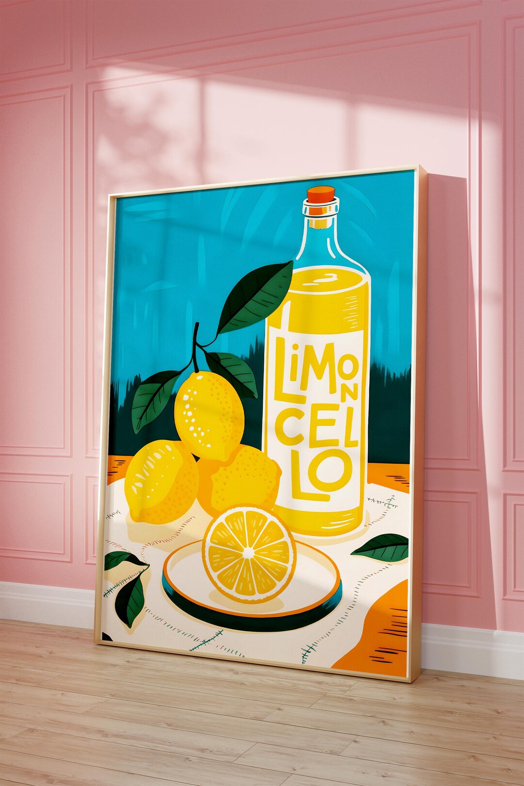 Limoncello Print, Italian Lemon Kitchen Art (digital Download) - Etsy