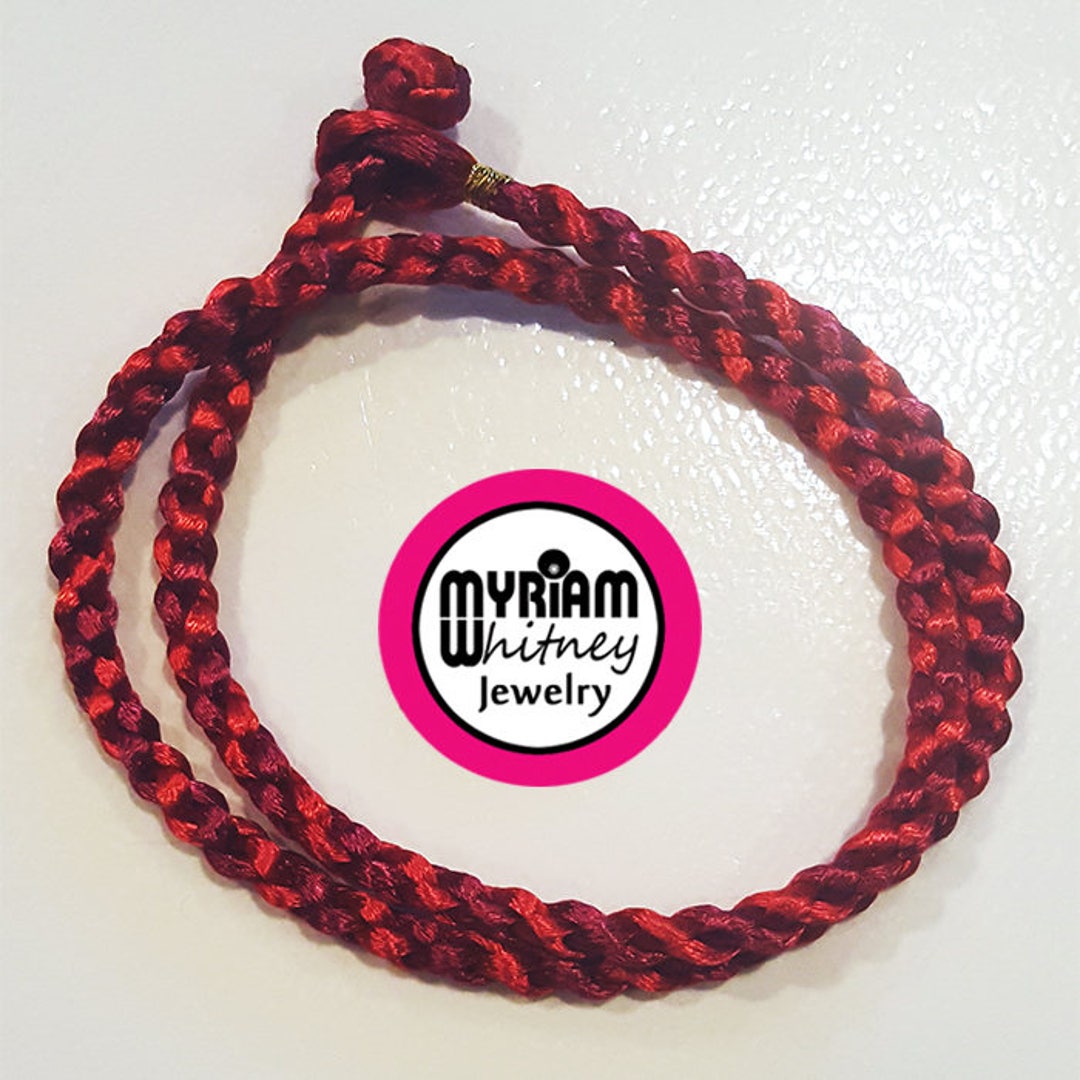 Tweekleurige cranberry rode zijden koord ketting voor hanger - Etsy ...