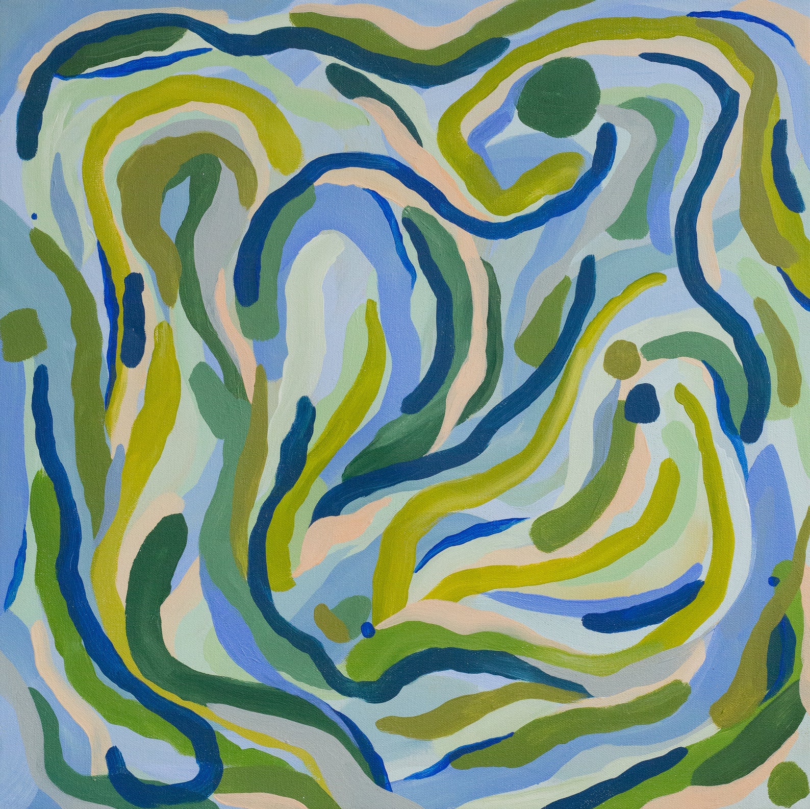 Sea Salad Print // Abstract Flowy Forms Gicleé Print - Etsy