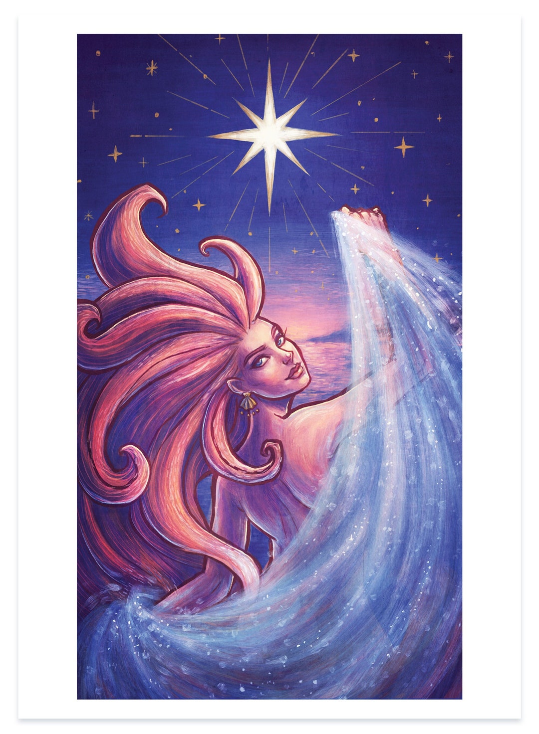 Aphrodite Venus 5x7 Art Print - the Star - Etsy
