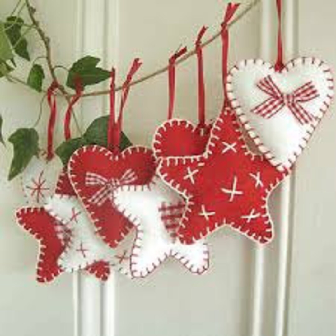 Adornos Navideños de fieltro pack 3 - Etsy España