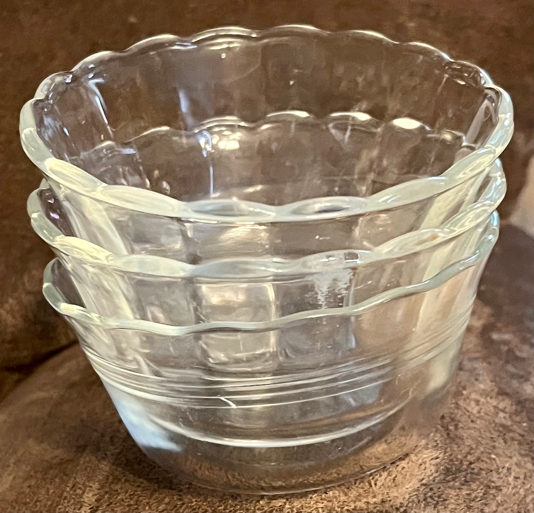 1960s Vintage PYREX 464 10 Ounce 300 ML Custard Cups Set of 3 Clear ...