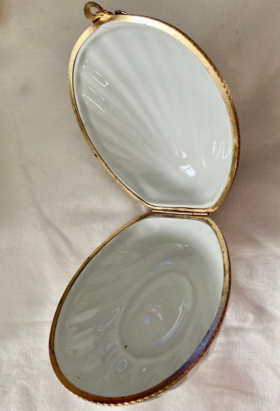 Vintage Rochard Limoges France Porcelain Shell Hinge… - Gem