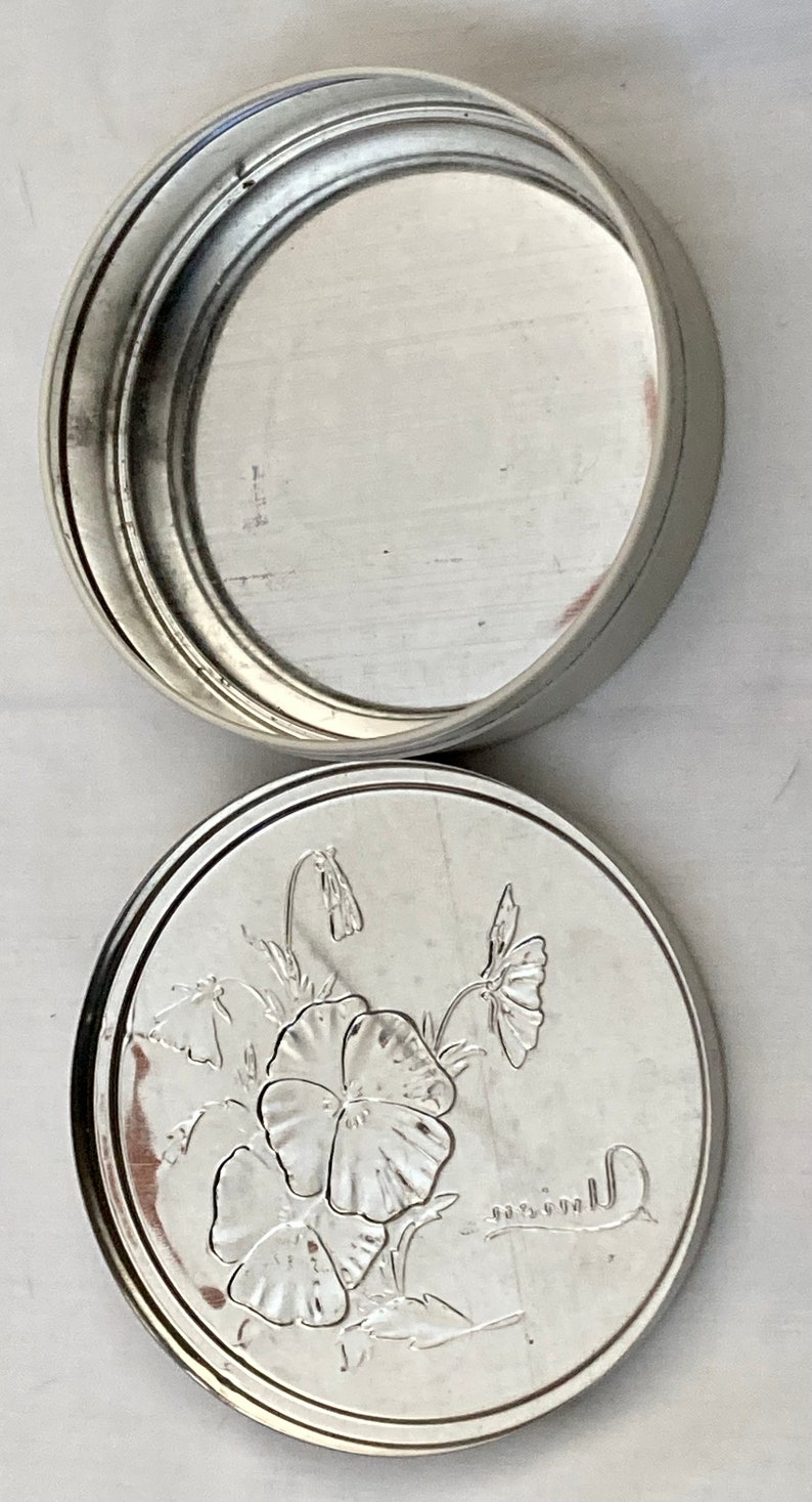 RARE Vintage Union Chocolate Works Lithograph Violet Small Embossed Tin ...