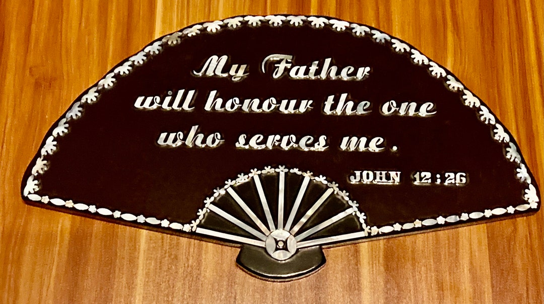 Vintage Abalone Inlay Black Lacquer Religious Wall Plaque Verse John 12 ...