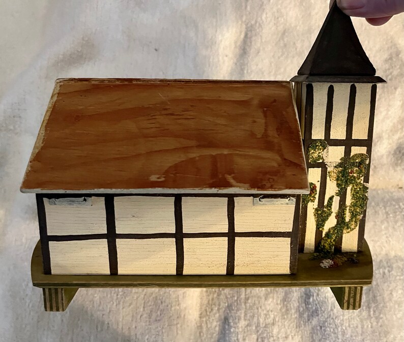 Vintage Pauline Ralph Medieval Church Handmade Music Box Amazing Grace ...