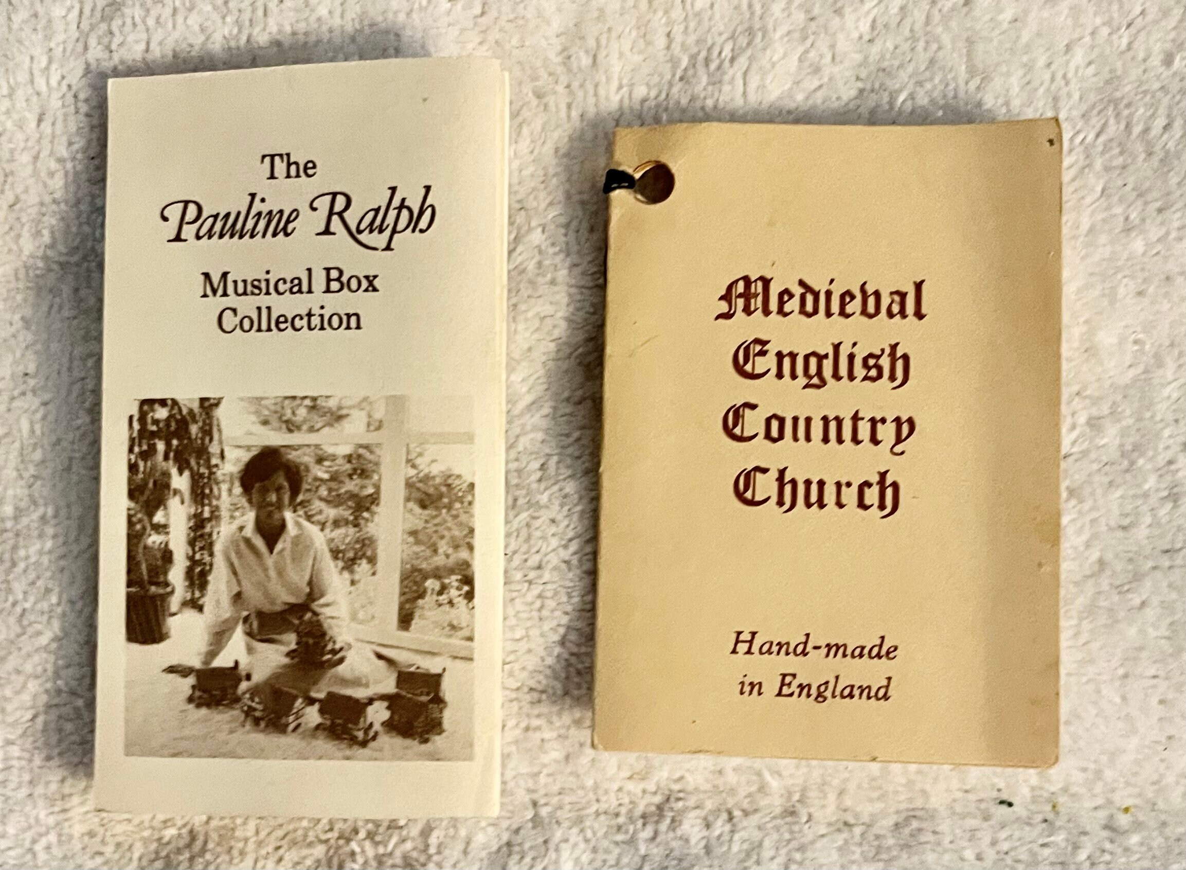 Vintage Pauline Ralph Medieval Church Handmade Music Box Amazing Grace ...