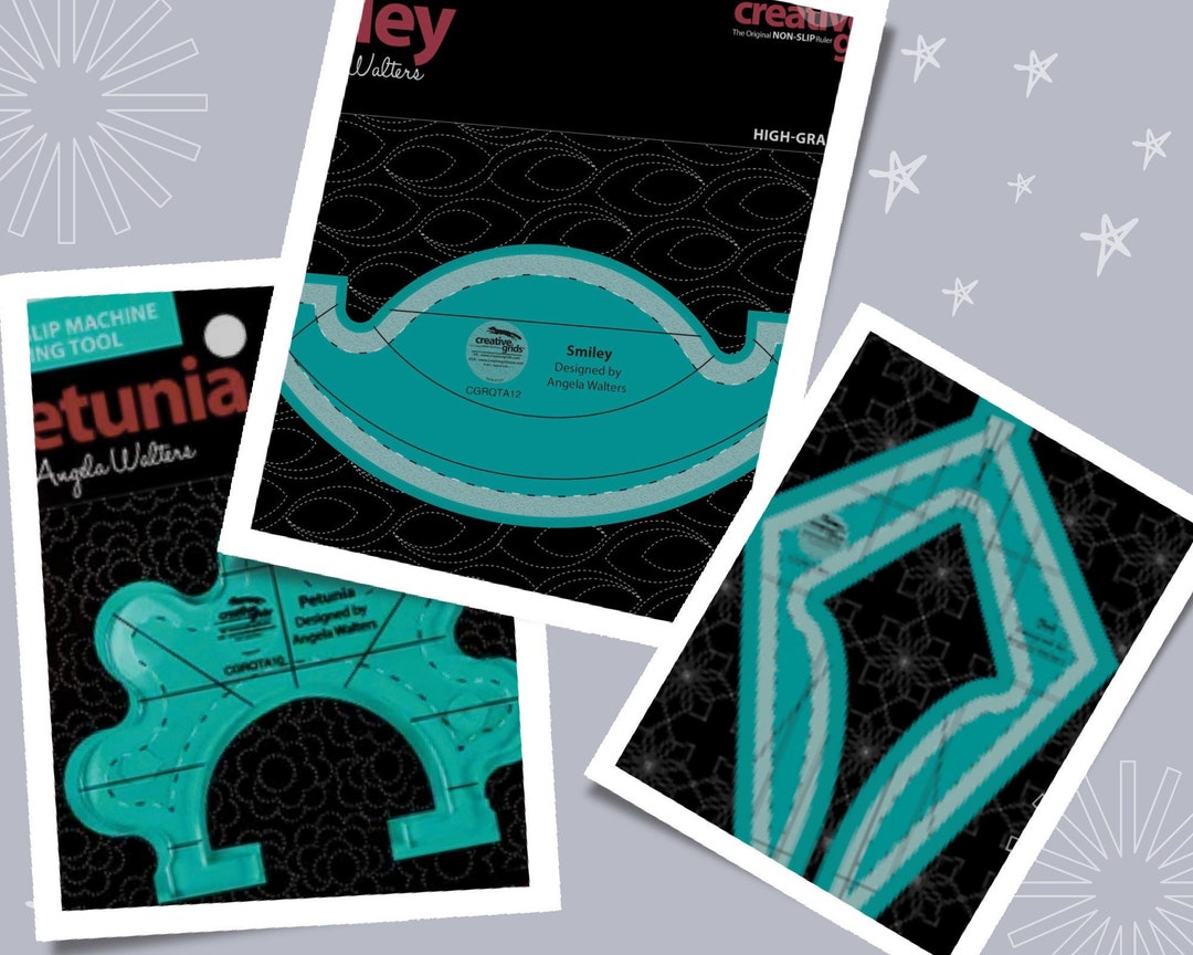 Petunia, Dot, Smiley Angela Walters Creative Grids Rulers. Non Slip 1/4 ...