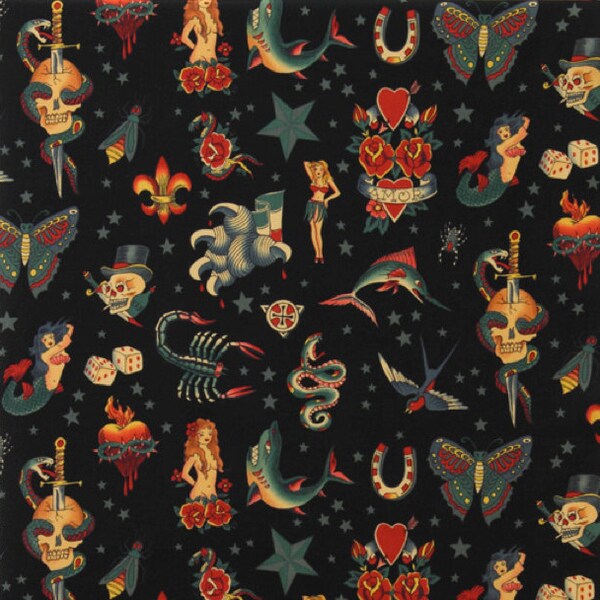 Tattoo Fabric - Etsy