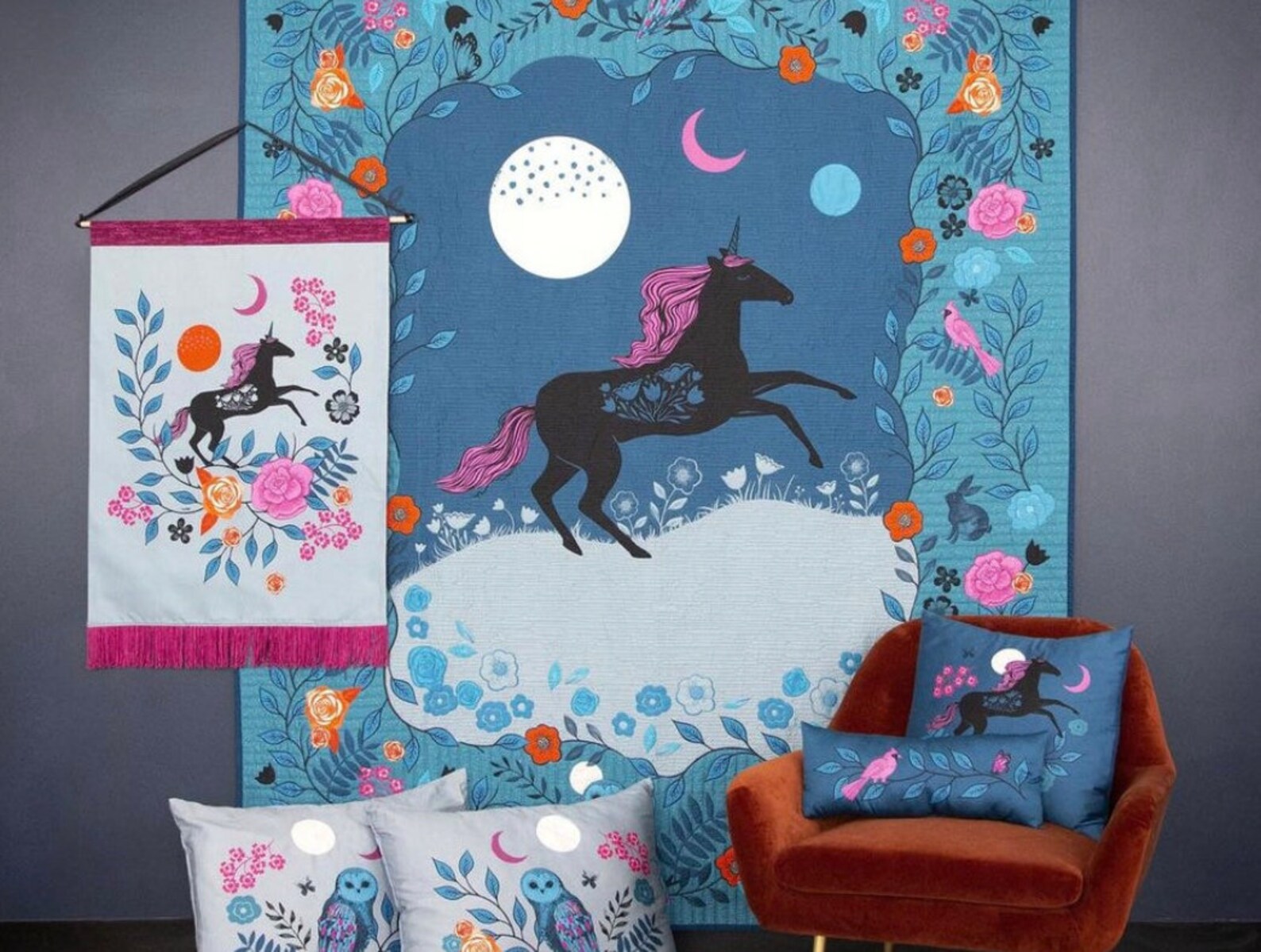 Magic Unicorn Panel Ruby Star Society Sarah Watts Panel - Etsy