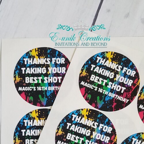 EDITABLE Laser Tag Birthday Gift Tag Laser Tag Party Favor - Etsy Canada