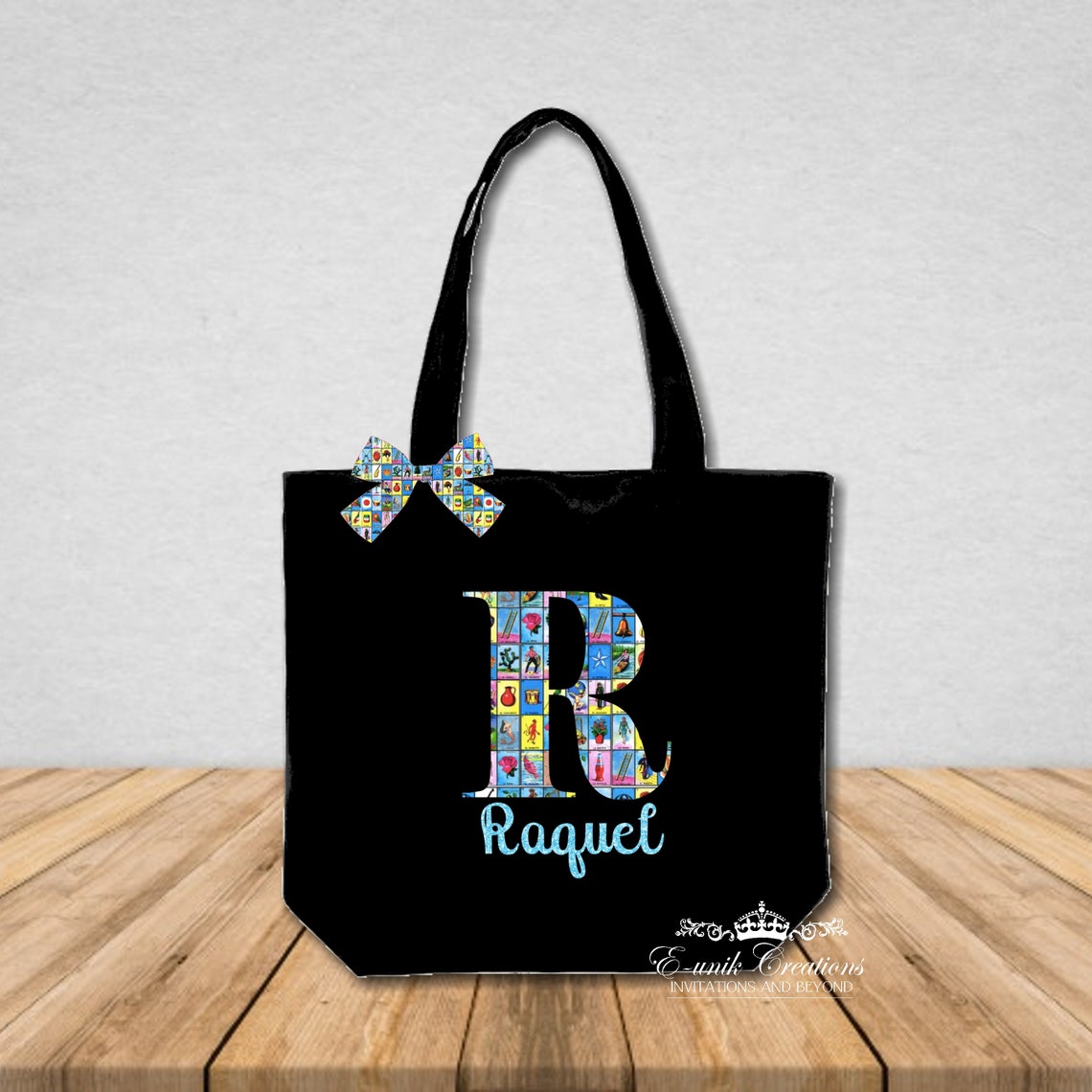 Loteria Tote Bag Loteria Name Bag Name Canvas Bag | Etsy