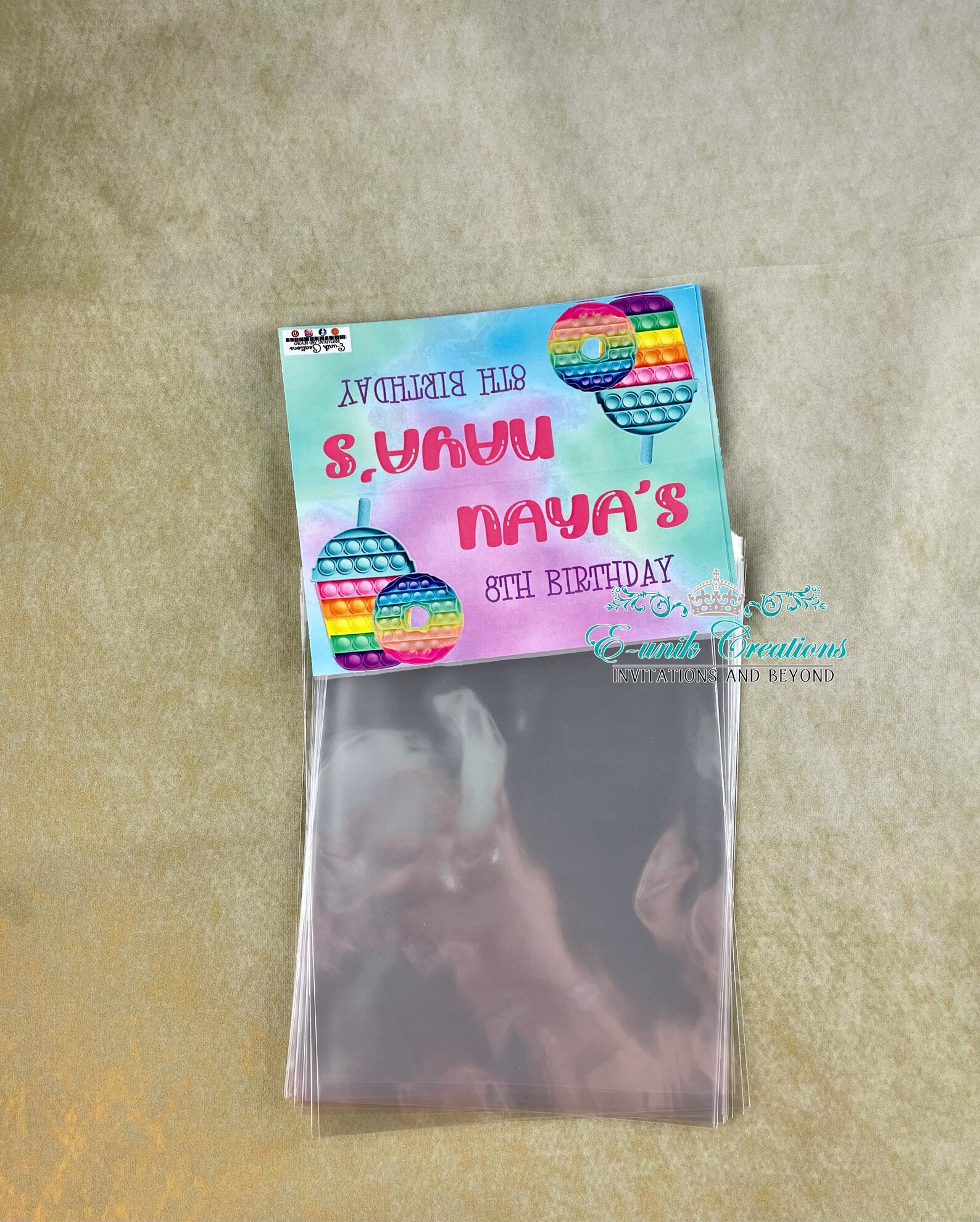 Pop It Candy Bags Pop It Party Bags Pop It Treat Bag. - Etsy