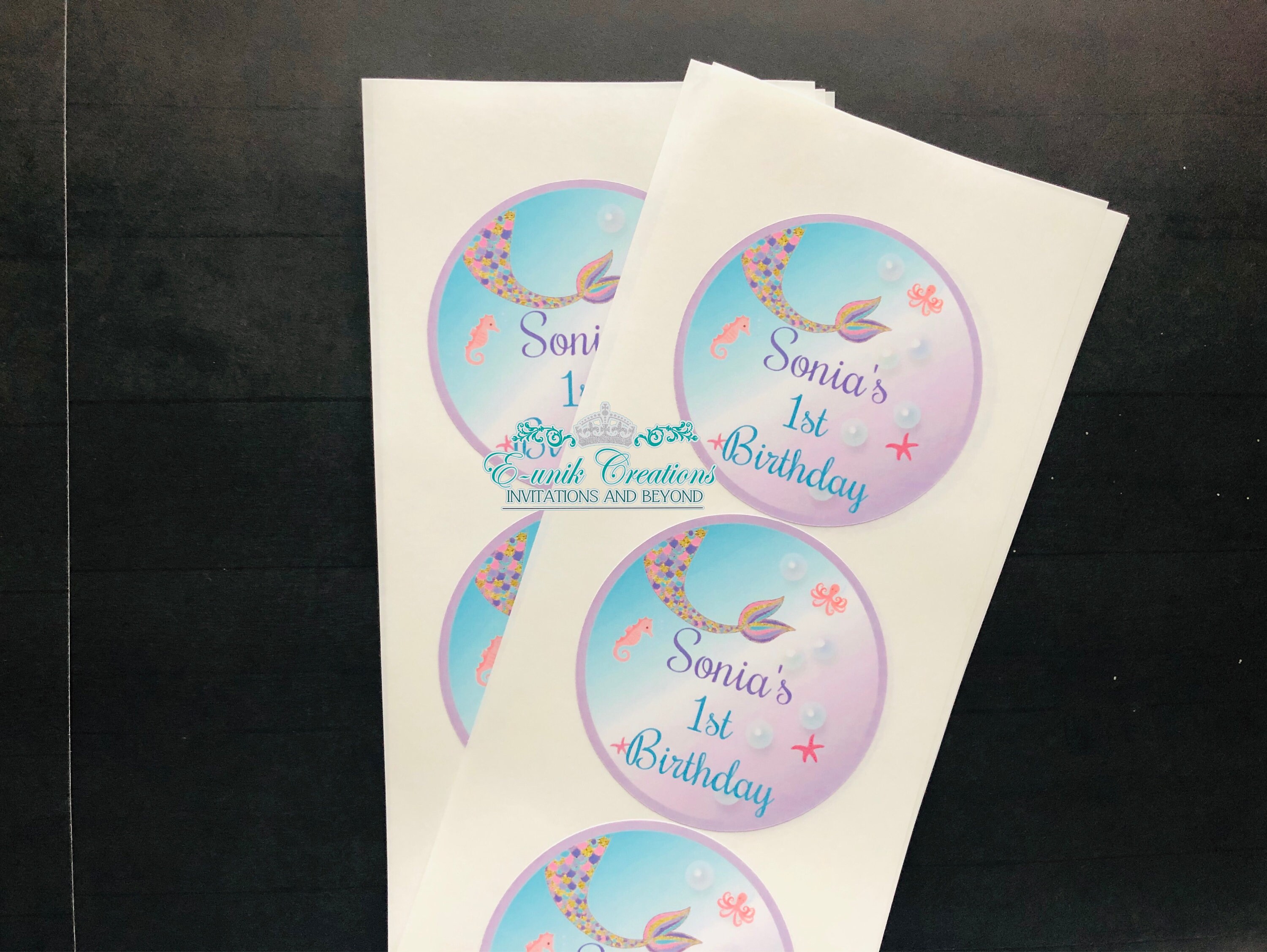 Mermaid Stickers Mermaid Tail Sticker Mermaid Party | Etsy