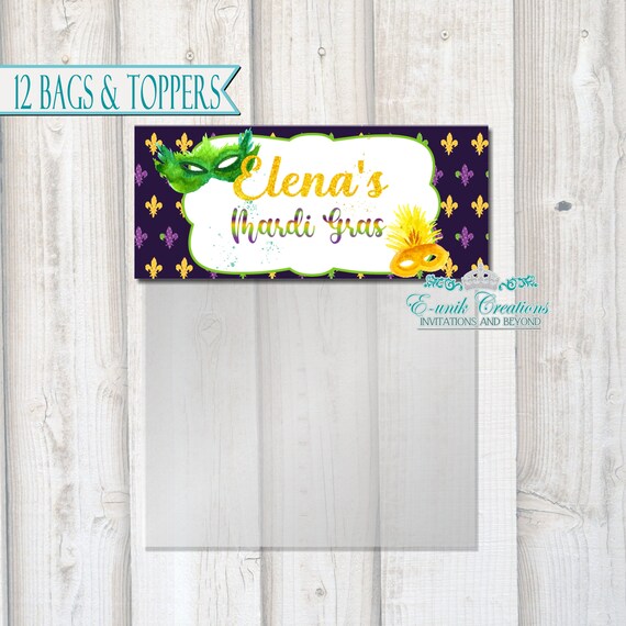 Mardi Gras Candy Bag Mardi Gras Favor Bag Mardi Gras Party | Etsy