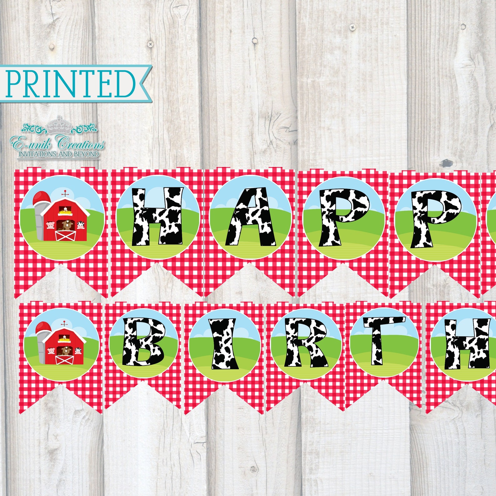 Farm Birthday Banner Barnyard Birthday Farm Party Decor - Etsy
