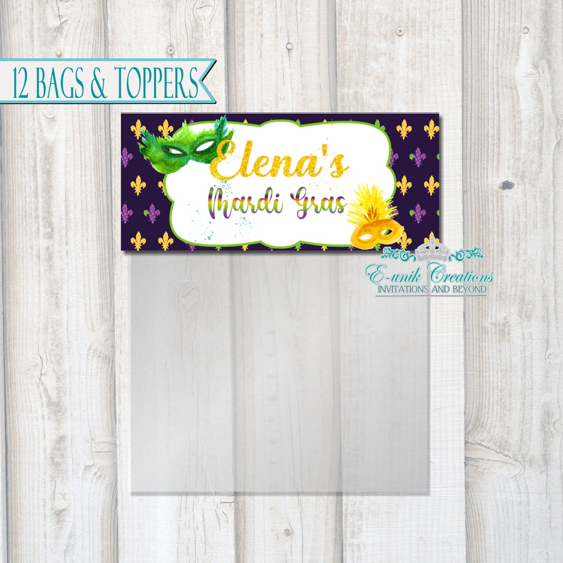 Mardi Gras Candy Bag Mardi Gras Favor Bag Mardi Gras Party - Etsy