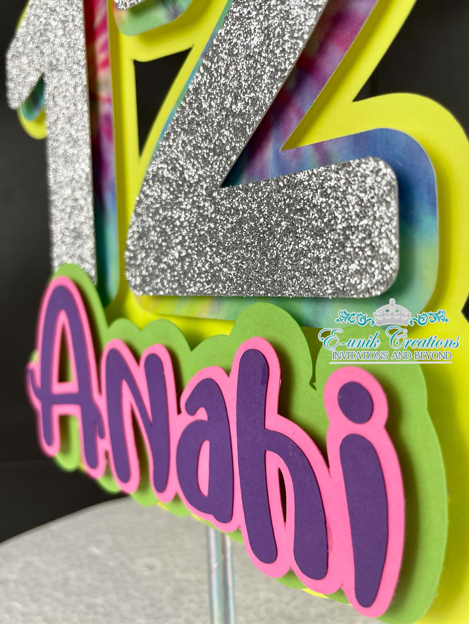 Tie Dye Cake Topper Groovy Party Topper Retro Party Topper - Etsy