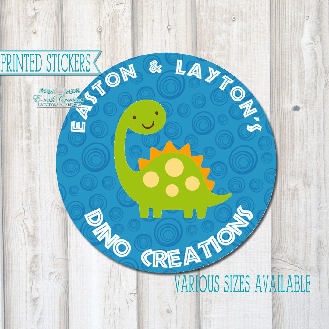 Dinosaur Stickers Little Dino Party Dino Mite Birthday - Etsy