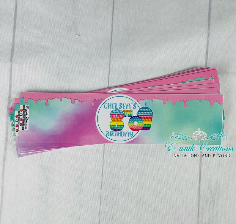 Pop It Labels Water Bottle Labels Pop It Party Decor Pop It - Etsy Canada