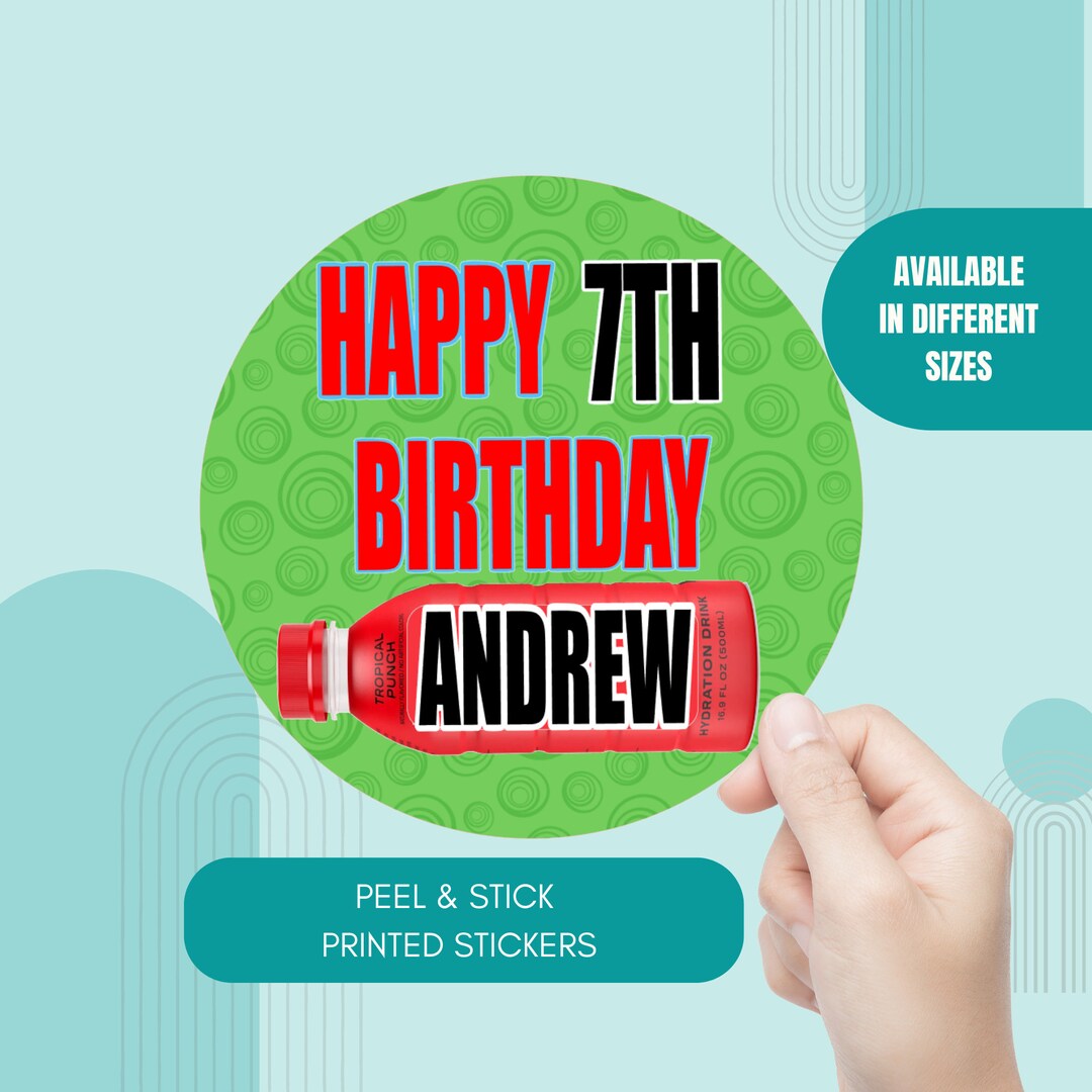 Prime Stickers, Prime Birthday Party, Printed Birthday Stickers, Prime ...