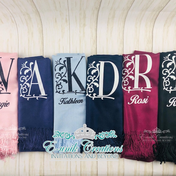 Monogrammed Scarf - Etsy