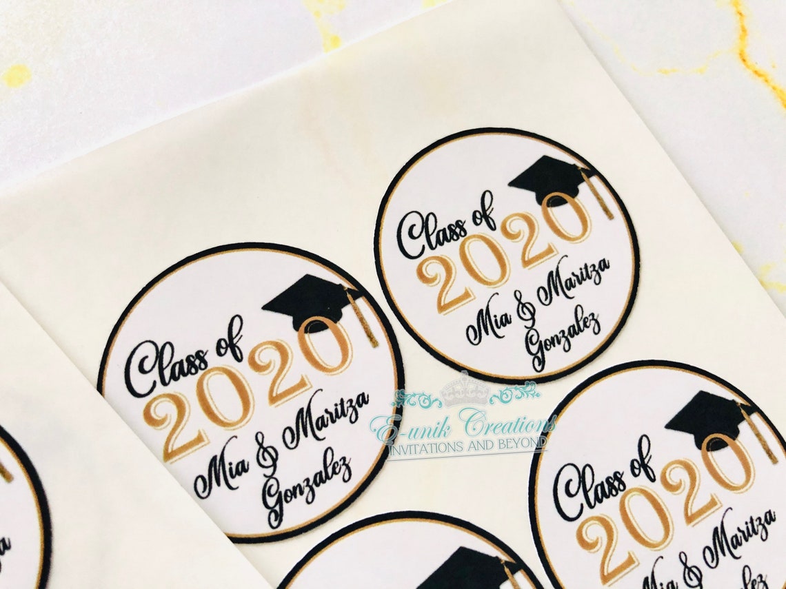 Personalized Graduation Stickers Class of 2021 Stickers | Etsy