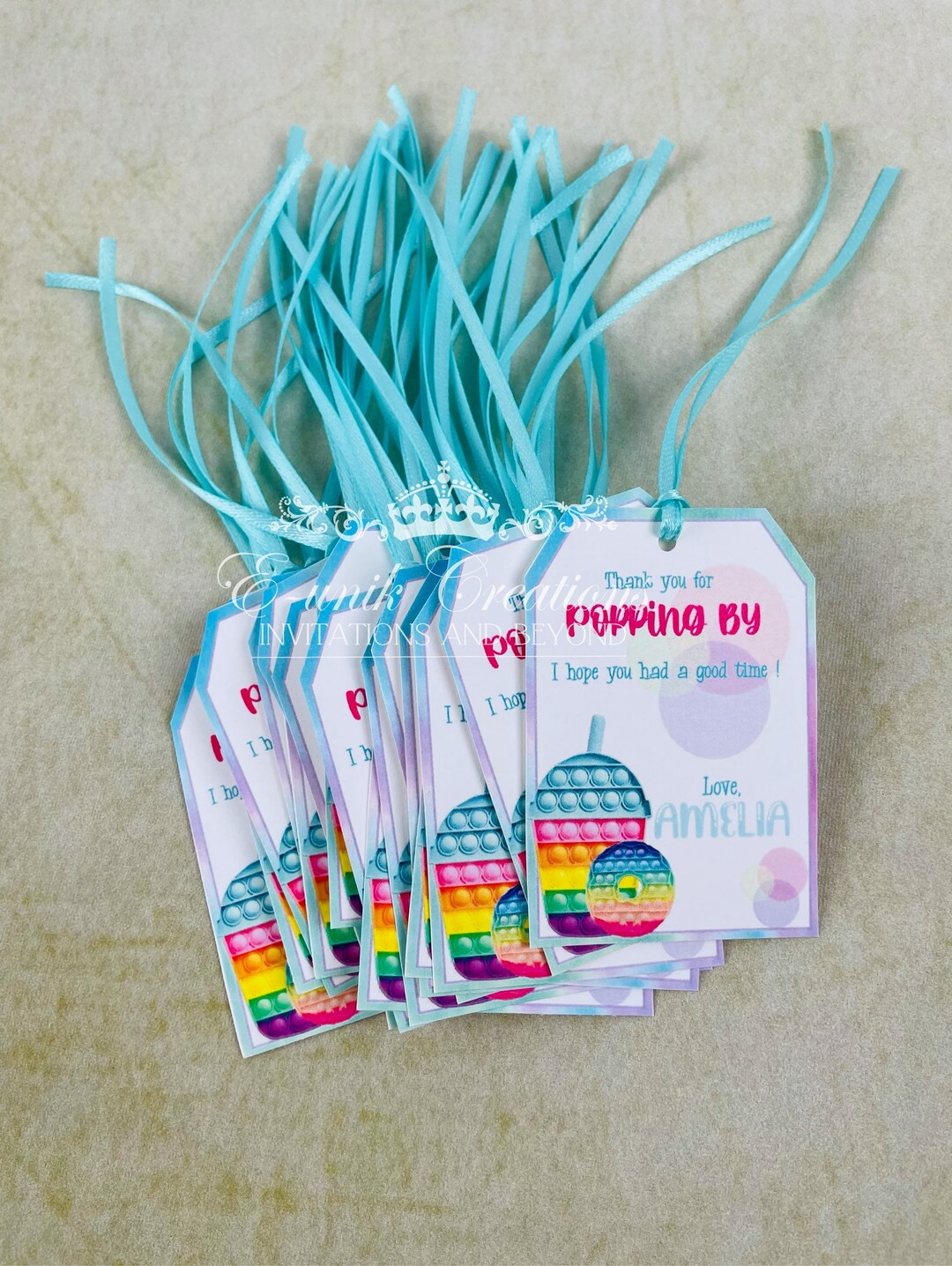 Pop It Tags, Pop It Favor Tags, Pop It Party, Pop It Birthday Supplies ...