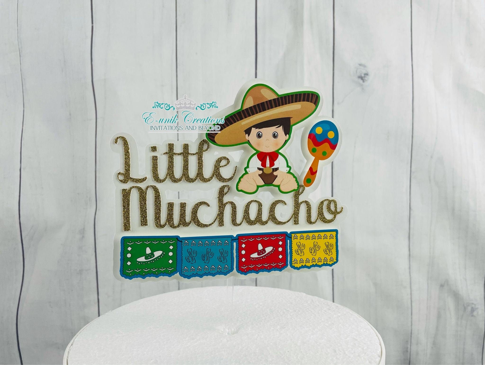 Party Décor Party Supplies Gold Charro Topper GC20210413 Baby Charrito ...