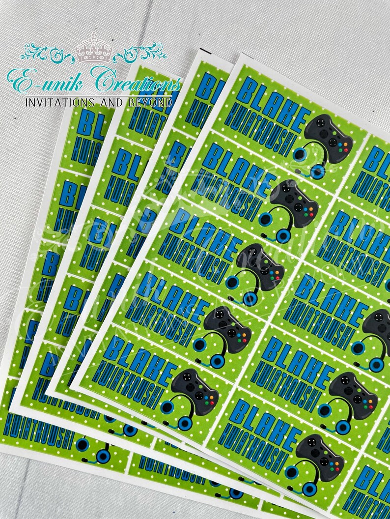 Gamer School Label School Supplies Label School Printed - Etsy