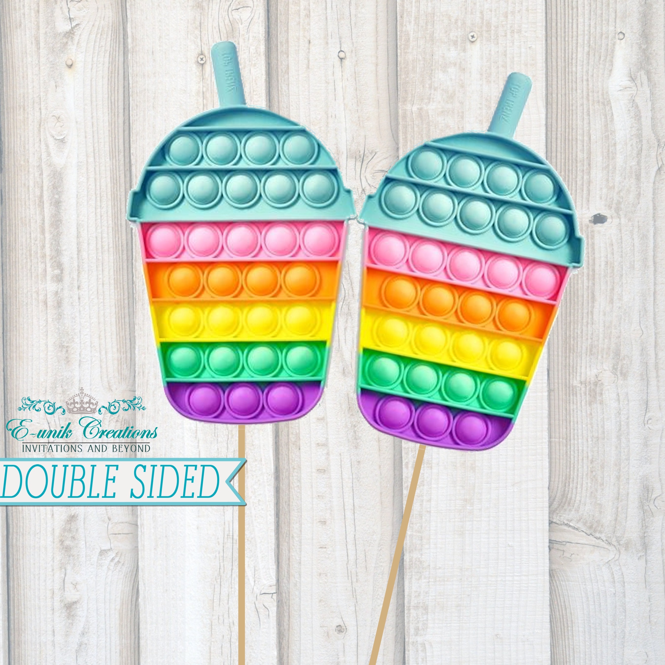 Pop It Centros de mesa Pop It Cutouts Pop It Stick Pop It - Etsy México