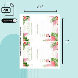 Flamingo Blank Invitation | Fill-in-the Blank Invitation | Flamingo ...