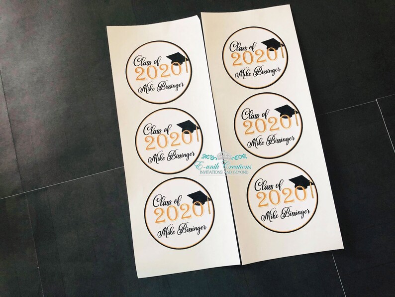 Personalized Graduation Stickers Class of 2020 Stickers | Etsy