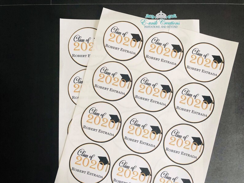 Personalized Graduation Stickers Class of 2020 Stickers | Etsy
