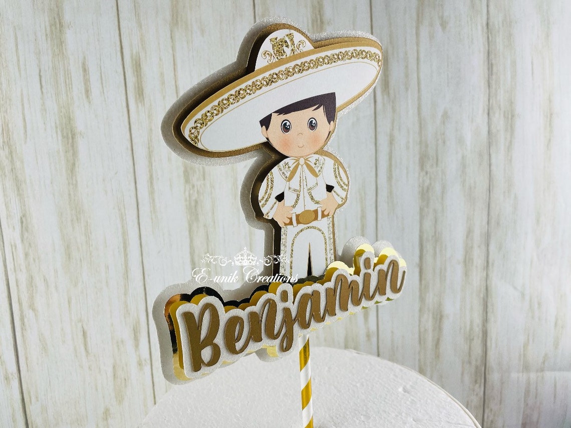 Charro Cake Topper Gold Charro Topper Boy Charro Topper. - Etsy India