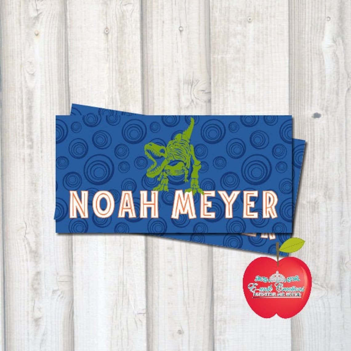 Dino School Label School Supplies Label School Printed - Etsy