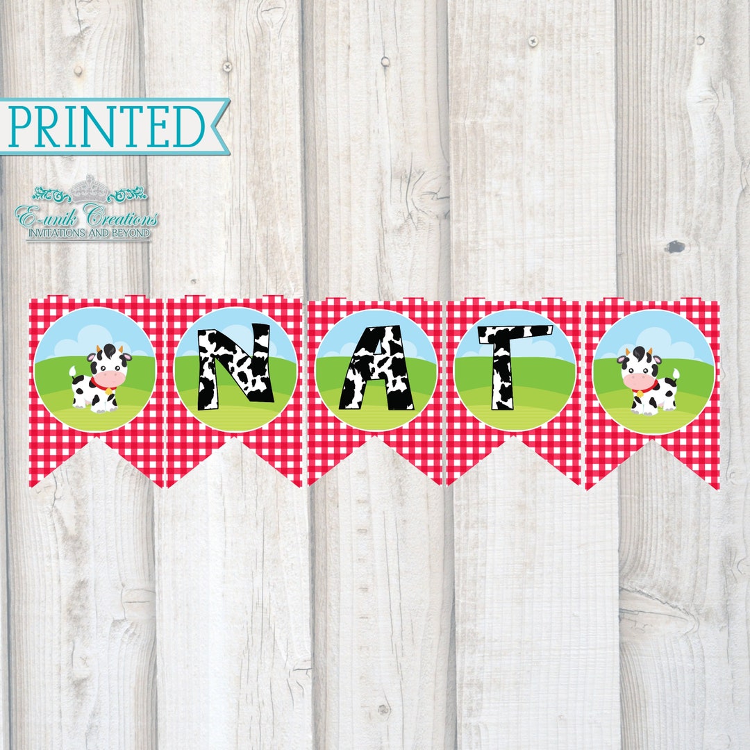 Farm Birthday Banner Barnyard Birthday Farm Party Decor - Etsy