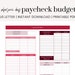 Paycheck Budget Printable (valentine's Day Themed) - Etsy