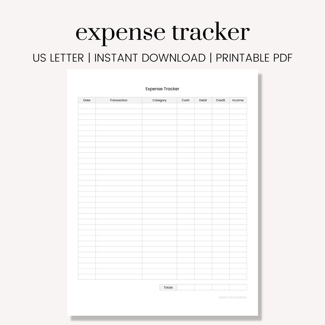 Expense Tracker Printable Template Sheet | Expense Log | Spending Log ...