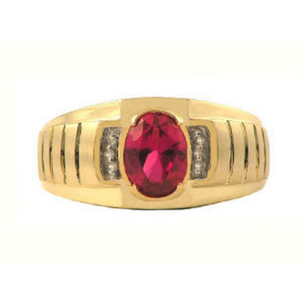 Ruby Men Ring - Etsy