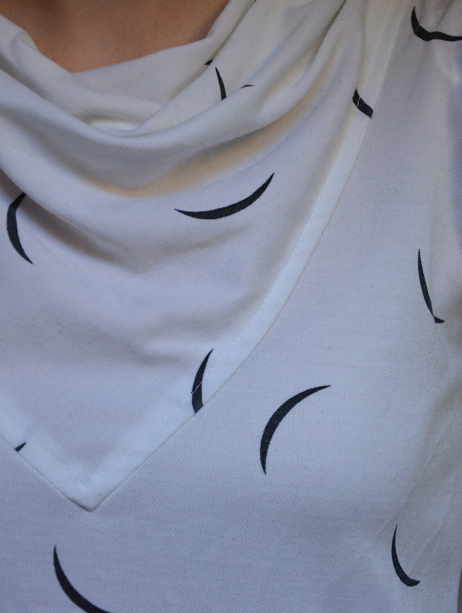 80's half moon print dress colorblock geometric black and | Etsy