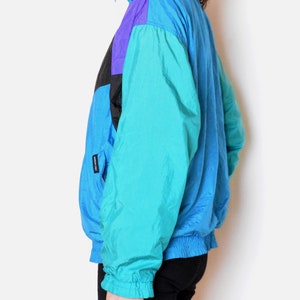 90's Nylon Jacket Colorblock Vintage Sports Jacket Retro - Etsy