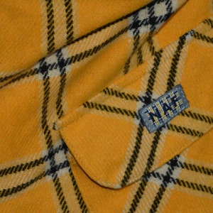 90's French Plaid Dress, Yellow Plaid Schoolgirl Apron Dress, Wool ...