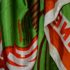 60's Polish Health Spa Scarf, Graduation Tower Retro Print Scarf ...