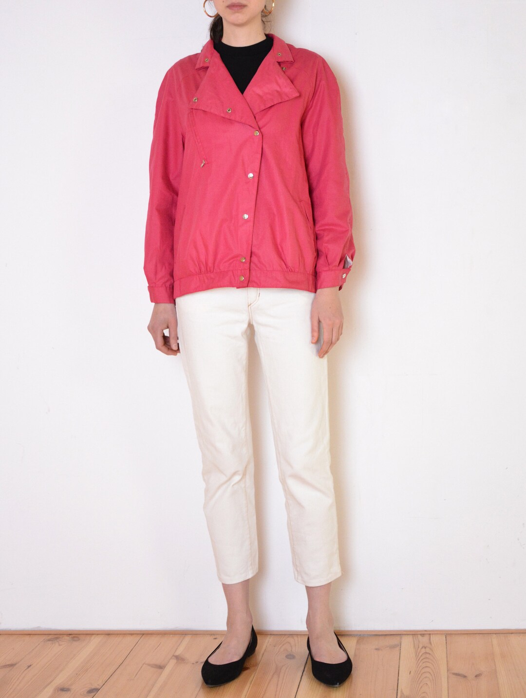 80's Pink Jacket, Gil Bret Light Coat Parka, Retro Vintage Windbreaker ...