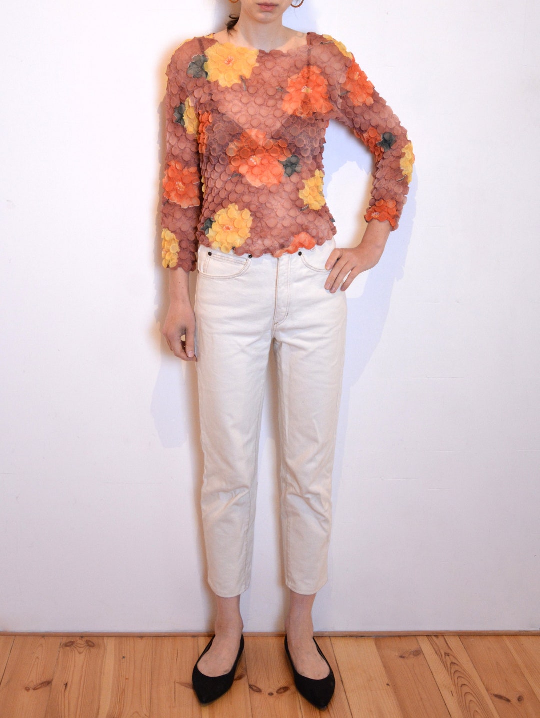 Y2k Popcorn Top, Textured Strechy Fabric Blouse, Early 2000s Vintage - Etsy