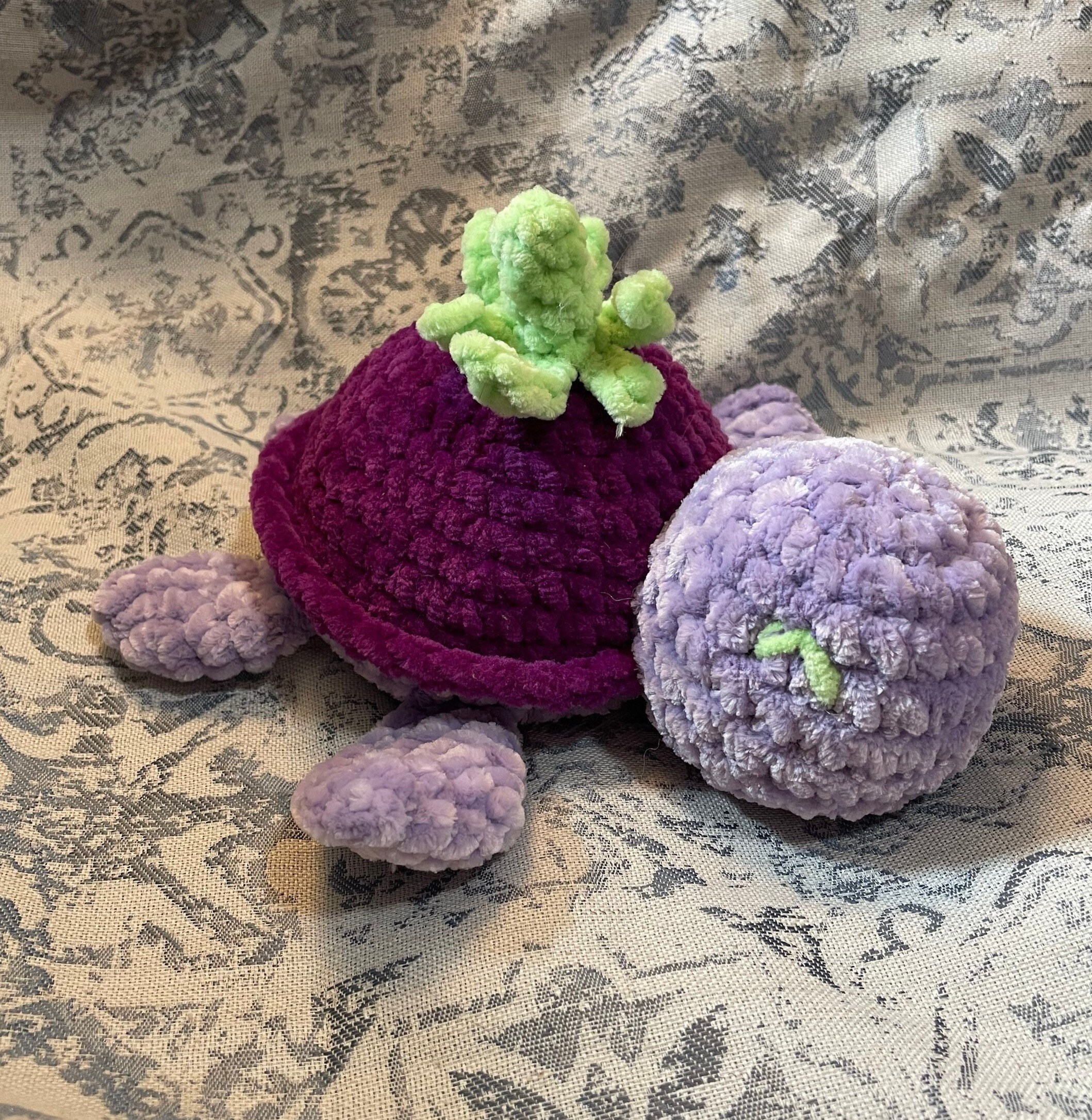 Crocheted Grape Turtle Fruit Amigurumi Stuffed Animal Plushies - Etsy UK