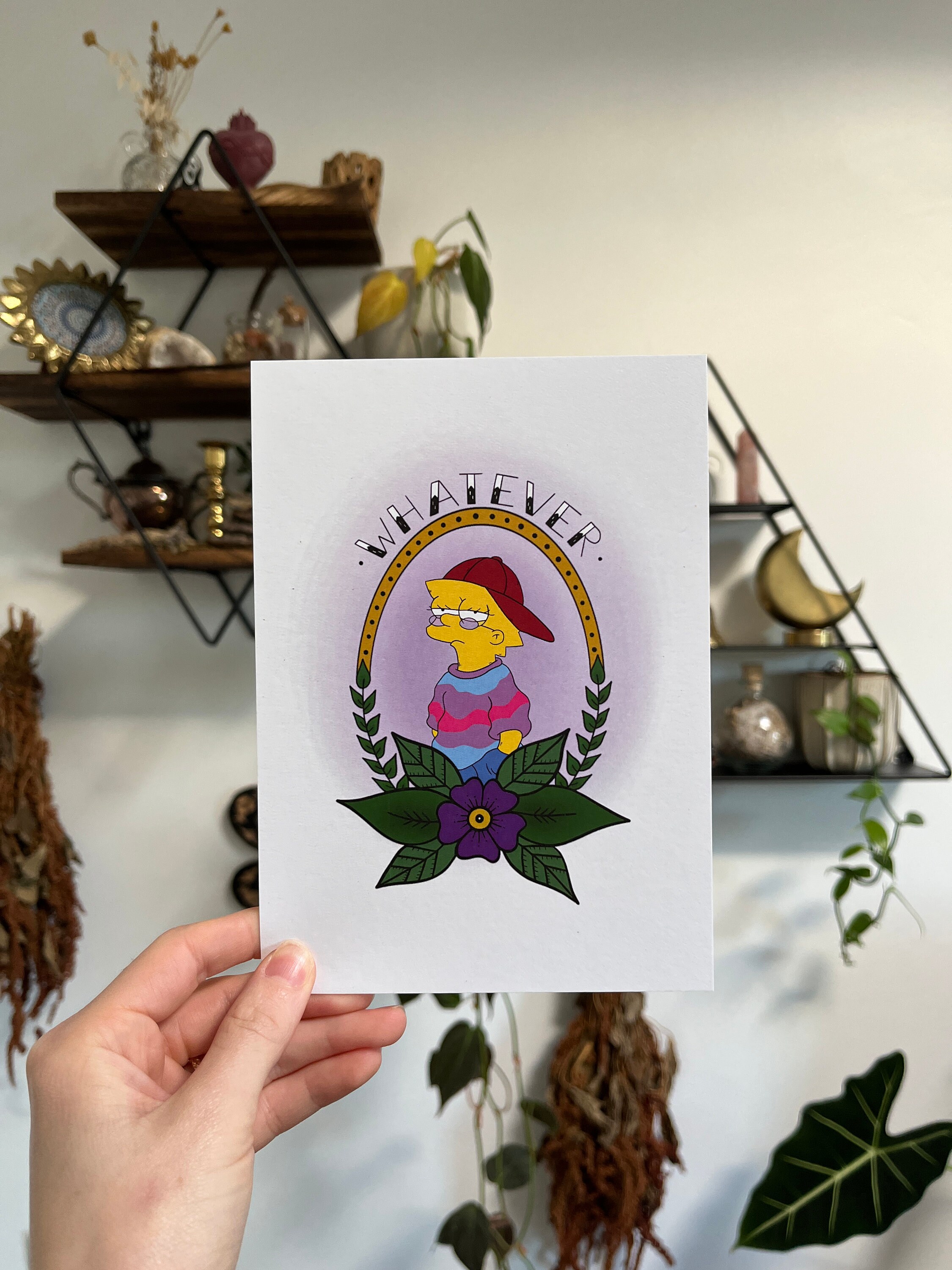 Lisa Simpson 'whatever' 5x7 Print the Simpsons Wall - Etsy