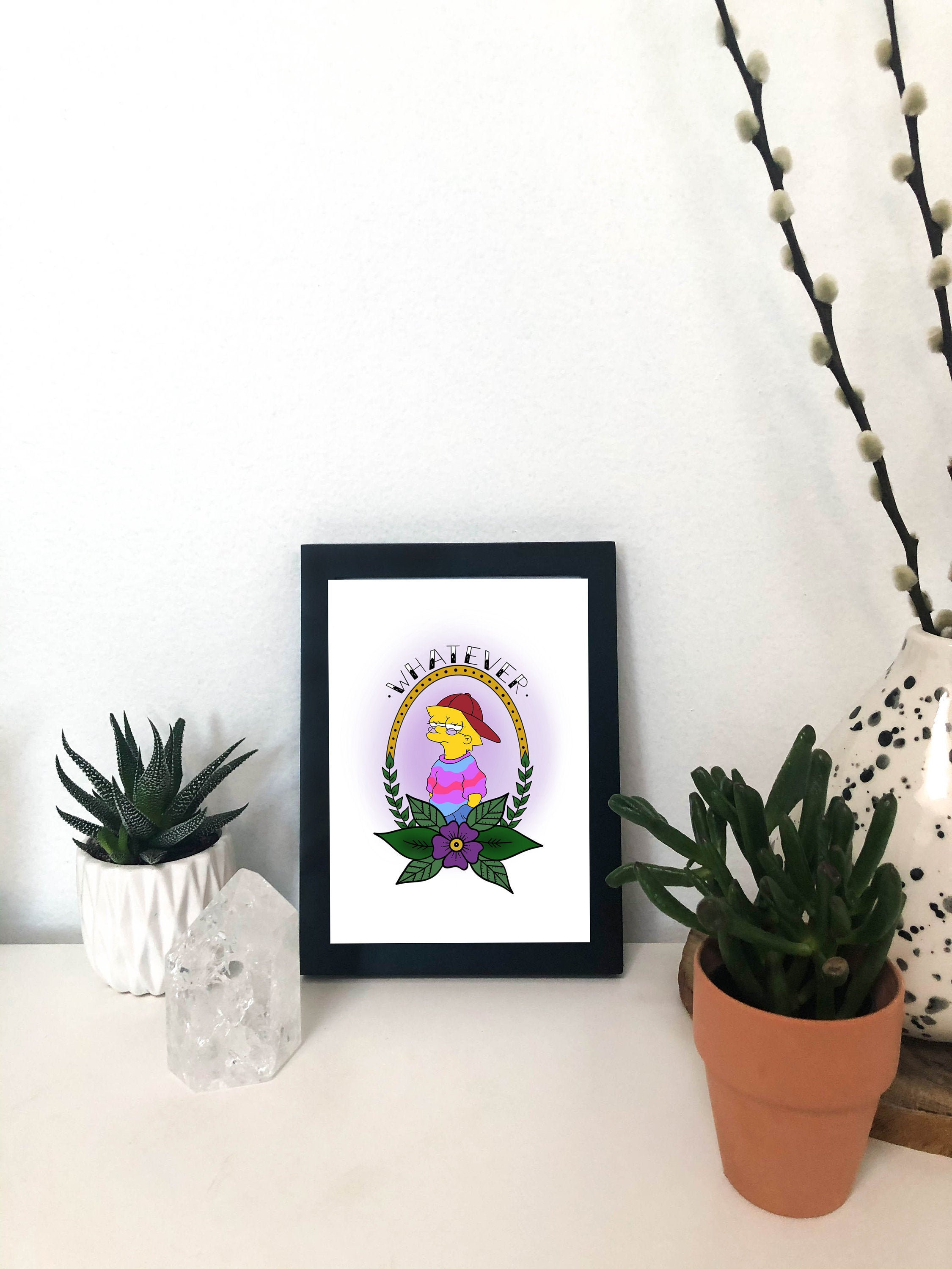 Lisa Simpson 'whatever' 5x7 Print the Simpsons Wall - Etsy